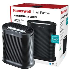 honeywell hpa300 hepa air purifier for extra large rooms - microscopic airborne allergen+ reducer, cleans up to 2250 sq ft in 1 hour - wildfire/smoke, pollen, pet dander, and dust air purifier – black