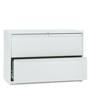 hon 892lq 800 series two-drawer lateral file, 42w x 19-1/4d x 28-3/8h, light gray