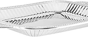 Wilton Armetale Flutes and Pearls Rectangular Serving Tray with Handles, 18-Inch-by-12-Inch - , Silver