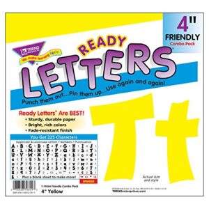 TREND enterprises, Inc. T-79804 Yellow 4" Friendly Combo Ready Letters