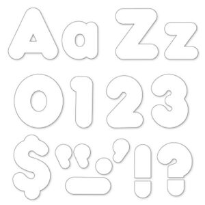 trend enterprises white 4" casual combo ready letters (t-79905)