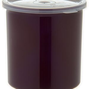 Carlisle FoodService Products Classic™ Round Storage Container with Lid, 1.2 Quart Crock, Brown