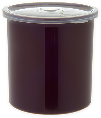 Carlisle FoodService Products Classic™ Round Storage Container with Lid, 1.2 Quart Crock, Brown