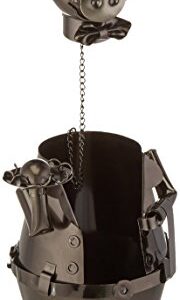 WINE BODIES Pig Pie Waiter Metal Wine Bottle Holder, Charcoal