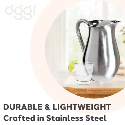 Stainless Steel Pitcher - 68 oz, Silver