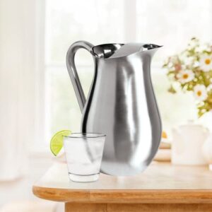 Stainless Steel Pitcher - 68 oz, Silver