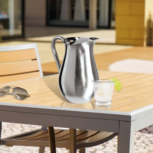 Stainless Steel Pitcher - 68 oz, Silver