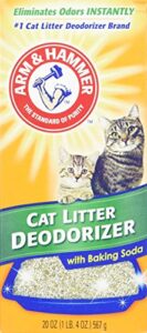 arm & hammer for pets cat litter deodorizer with activated baking soda 20 oz (pack of 4)