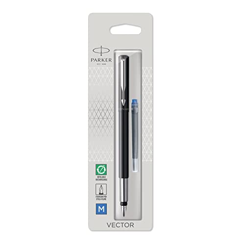 Parker 3501179801902 Fountain Vector, Black Pen, Multicolor