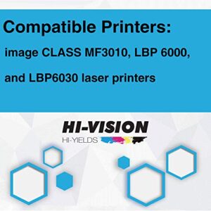 HI-Vision® Compatible 125 3484B001AA Toner Cartridge Replacement for Canon imageCLASS LBP6030w imageCLASS MF3010, imageCLASS LBP6000 (Black, 3-Pack)