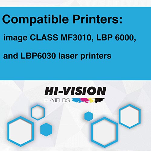 HI-Vision® Compatible 125 3484B001AA Toner Cartridge Replacement for Canon imageCLASS LBP6030w imageCLASS MF3010, imageCLASS LBP6000 (Black, 3-Pack)