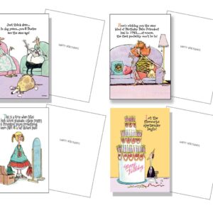 Stonehouse Collection Vareity Set of 12 Funny Birthday Cards - Birthday Card Assortment - USA Made