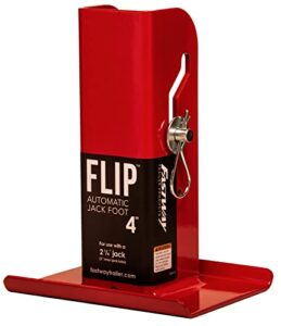 fastway flip 88-00-4500 trailer tongue automatic fold-up jack foot plate for 2 1/4" jacks--4" extension (2-inch inner jack tube)