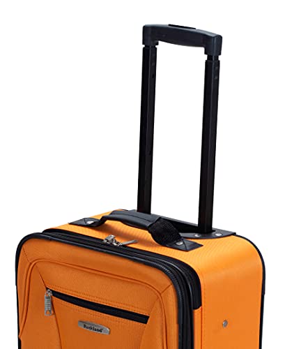 Rockland Fashion Softside Upright Luggage Set,Expandable, Orange, 2-Piece (14/19)