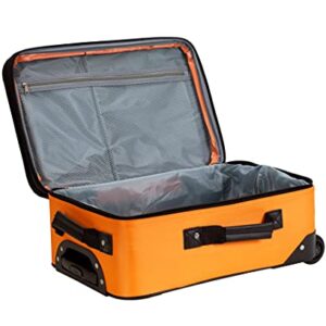 Rockland Fashion Softside Upright Luggage Set,Expandable, Orange, 2-Piece (14/19)