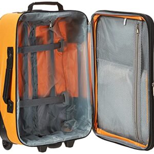 Rockland Fashion Softside Upright Luggage Set,Expandable, Orange, 2-Piece (14/19)