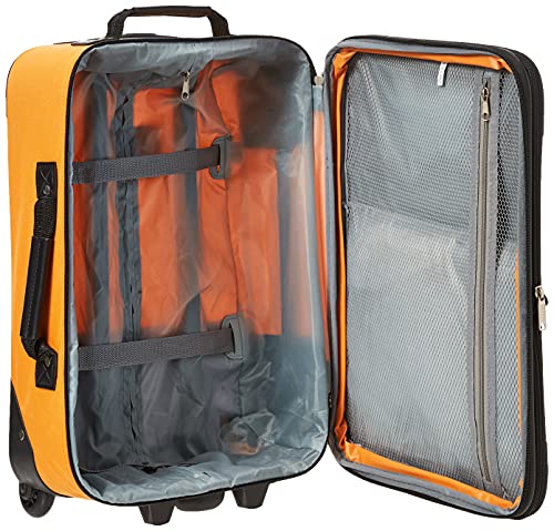 Rockland Fashion Softside Upright Luggage Set,Expandable, Orange, 2-Piece (14/19)