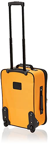 Rockland Fashion Softside Upright Luggage Set,Expandable, Orange, 2-Piece (14/19)