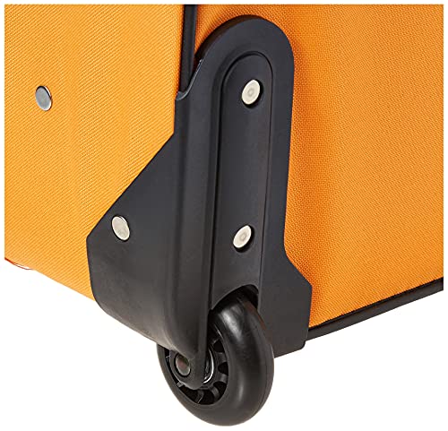 Rockland Fashion Softside Upright Luggage Set,Expandable, Orange, 2-Piece (14/19)