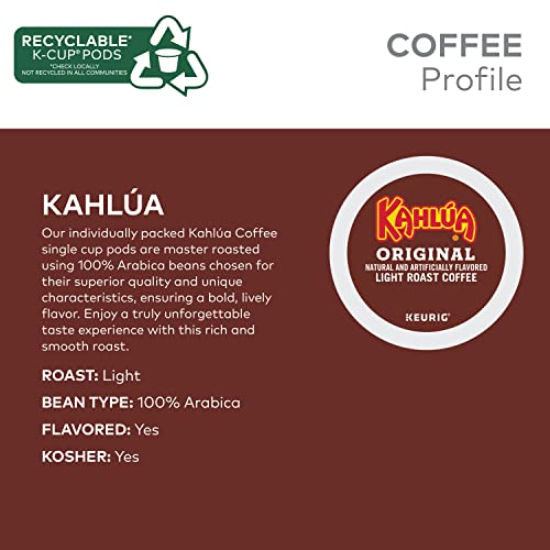 Kahlua Original, Single-Serve Keurig K-Cup Pod, Light Roast Coffee, 24 Count