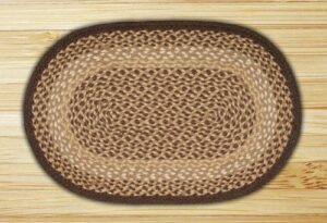 earth rugs rug, 6 x 9', chocolate/natural