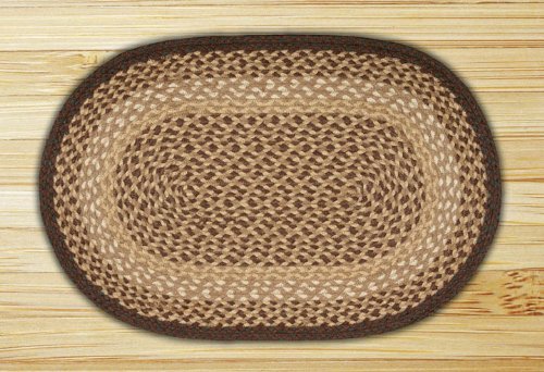 Earth Rugs Rug, 6 x 9', Chocolate/Natural