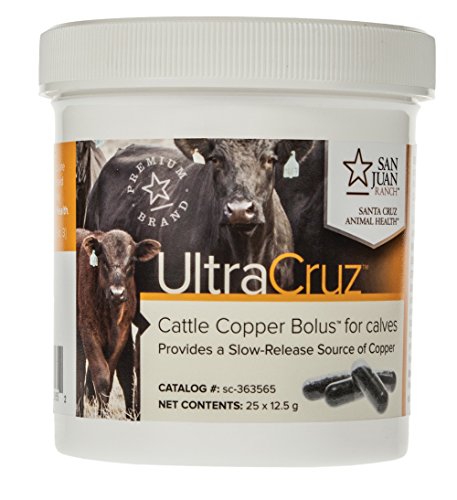 UltraCruz - sc-363565 Cattle Copper Bolus Supplement for Calves, 25 Count x 12.5 Grams