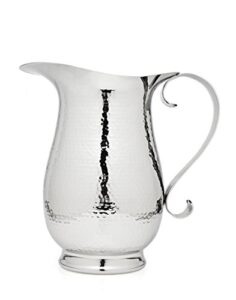 godinger hammered pitcher, silver