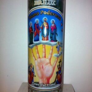 Most Powerful Hand (Mano Poderosa) 7 Day Unscented Green Candle in Glass