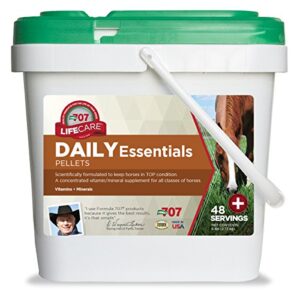 formula 707 daily essentials equine supplement, 6lb bucket – complete vitamins and minerals for superior health and condition in horses