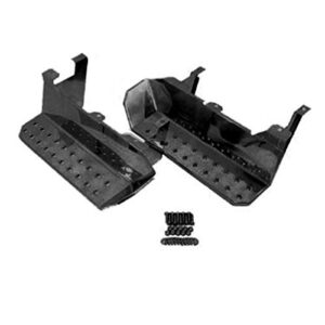 rugged ridge 11139.02 semi gloss black side step - pair