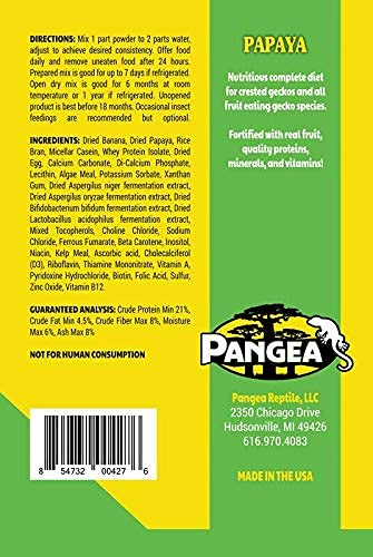 Pangea Gecko Diet with Papaya™ 1 lb