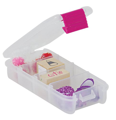 Creative Options 1309-82 Pro-Latch Mini Sideways Utility Organizer with 1 to 4 Adjustable Compartments , Pink