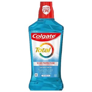 colgate total advanced pro-shield alcohol free mouthwash, antibacterial formula, peppermint blast, 33.8 ounce