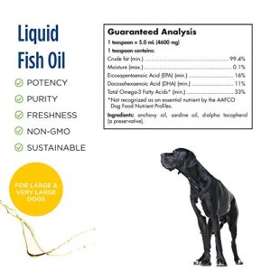 Nordic Naturals Omega-3 Pet, Unflavored - 16 oz - 1518 mg Omega-3 Per Teaspoon - Fish Oil for Large to Very Large Dogs with EPA & DHA - Promotes Heart, Skin, Coat, Joint, & Immune Health