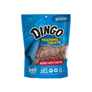 dingo soft & chewy beef/chicken training treats, 360-count