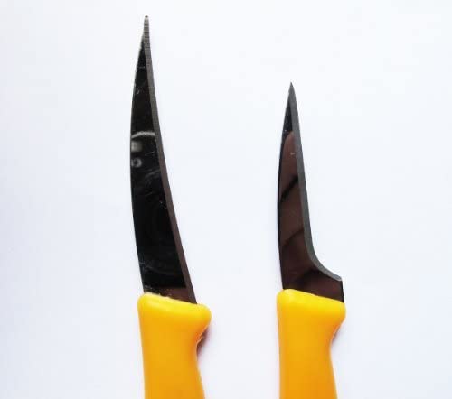 JAGUAR Set Fruit Carving Knife Plastic Handle Yellow.02.5 inch 2 Pcs. of Thailand