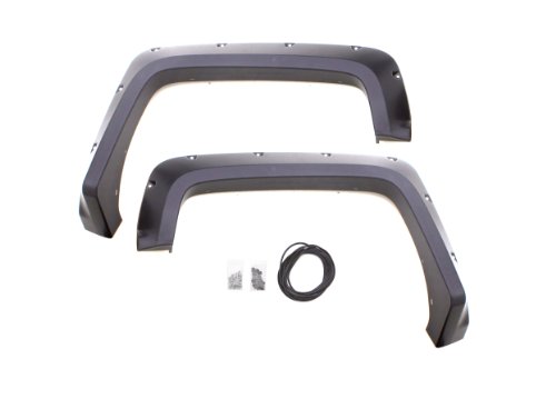 Lund RX602SA Elite Series Black Rivet Style Standard Front Fender Flare - 2 Piece