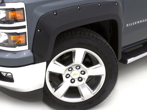 Lund RX602SA Elite Series Black Rivet Style Standard Front Fender Flare - 2 Piece