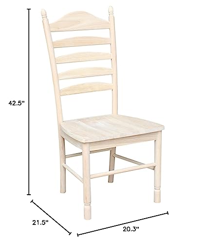 International Concepts Bedford Ladderback Dining Chairs, Unfinished