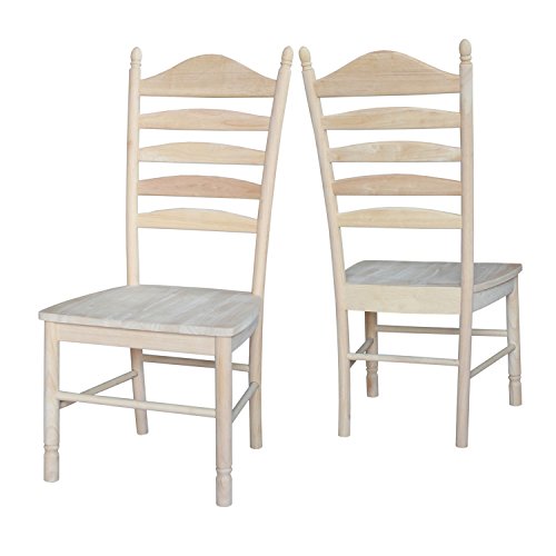 International Concepts Bedford Ladderback Dining Chairs, Unfinished