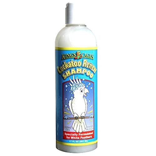 Kings Cages Cockatoo Renew Shampoo 17 Ounces parrot macaw bird cage bath condition feather health groom skin aloe plumage care