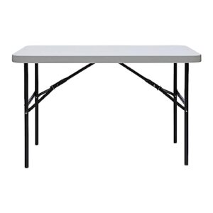 iceberg indestructable commercial folding table, indoor or outdoor, platinum, 750 lbs. weight capacity, 24” w x 48” l