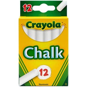 crayola 51-0320 white chalk 12 each