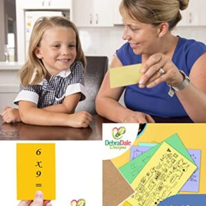 1,100 blank flashcards (2" x 3-1/2") in 5 colors, with storage box. Ideal for students, teachers, note-taking, and language learning. Made in USA.