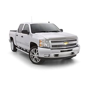 auto ventshade [avs] aeroskin hood protector | 2014 - 2015 chevrolet silverado 1500, low profile/flush - chrome | 622062