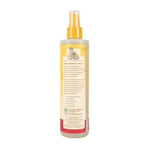 Burt's Bees for Pets Natural Hot Spot Spray for Dogs - Relieves & Soothes Dog Hot Spots - Made with Apple Cider Vinegar & Aloe Vera - Cruelty, Sulfate & Paraben Free - Made in USA, 10 oz