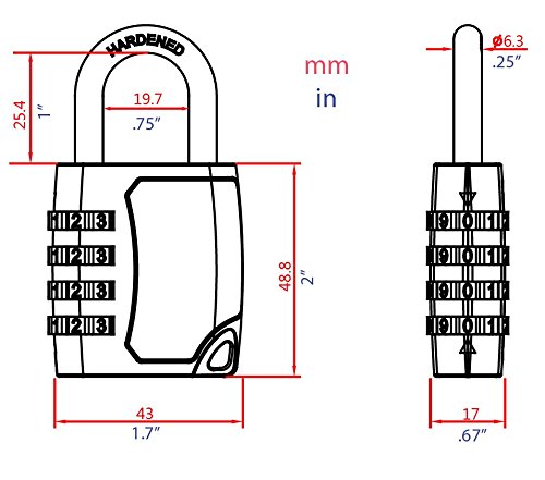 FJM Security SX-578 Combination Padlock with Ergonomic Grip