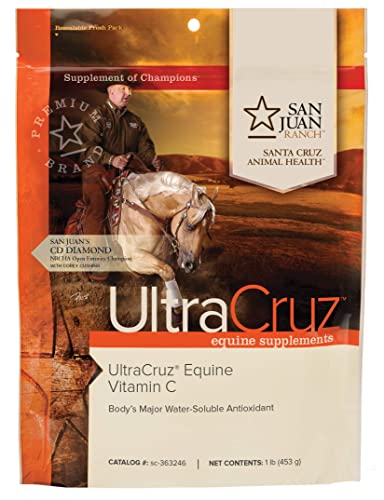 UltraCruz Equine Vitamin C Supplement for Horses, 1 lb, Powder (50 Day Supply)