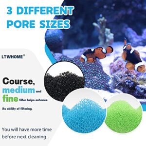 LTWHOME Fish Pond Foam Filter Sponge Set 17" X 11" Media (Pack of 1 Set)